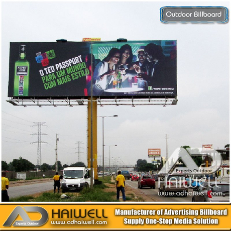 High Quality Outdoor Unipole Advertising Billboard Display Structure ...